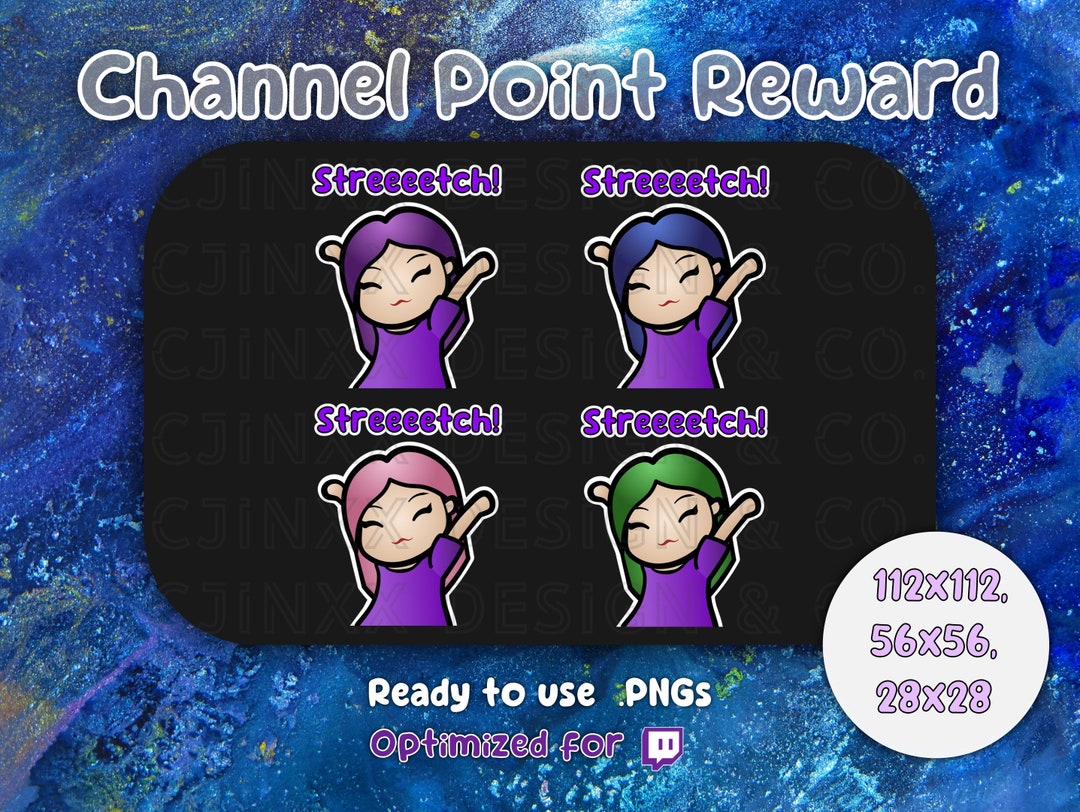 STRETCH Bundle Twitch Channel Point Reward, Fun Colorful Hairstyle ...
