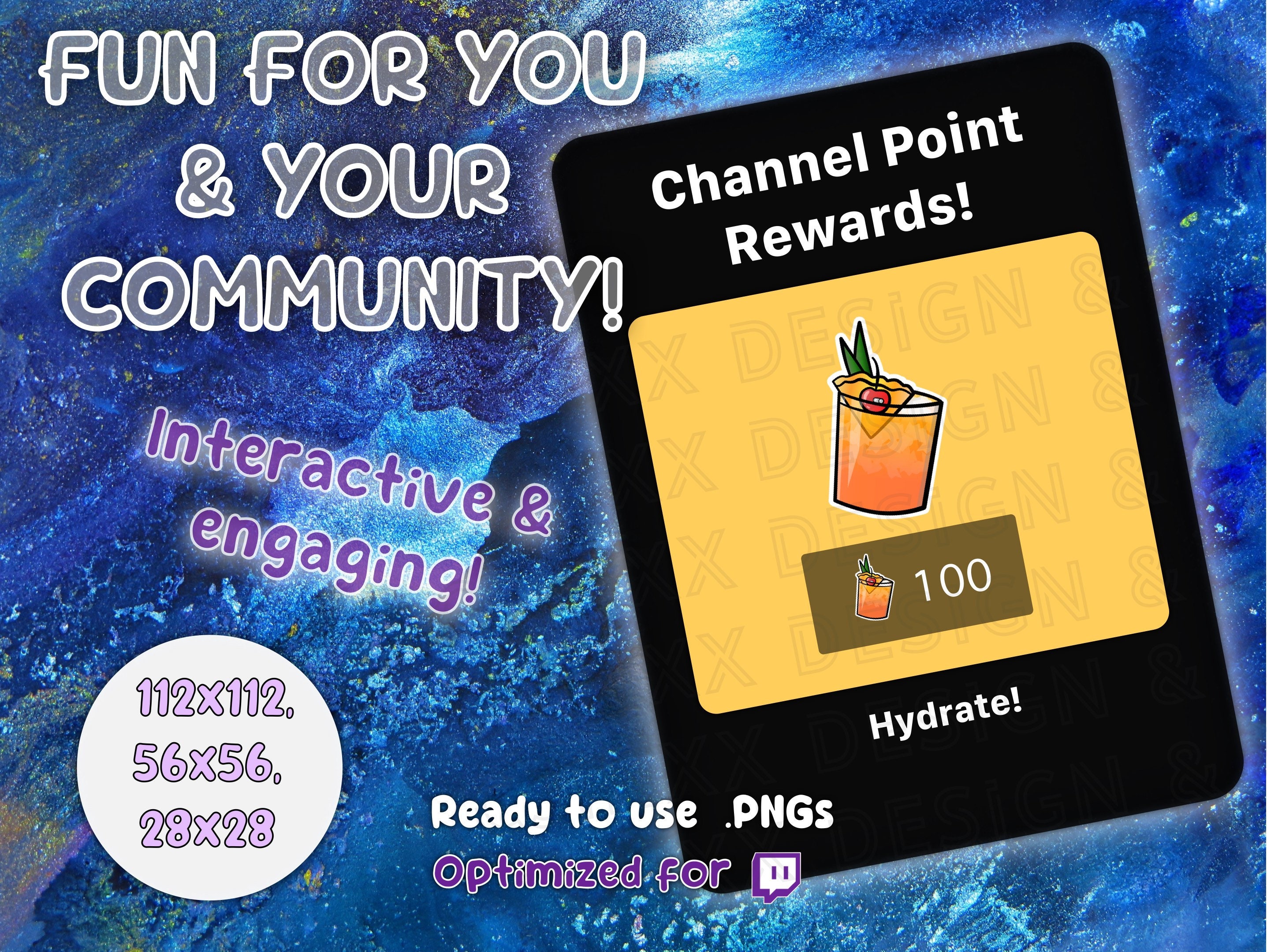 Twitch Icon Bundle, "popular Cocktails", Channel Reward & Emote, Cute ...
