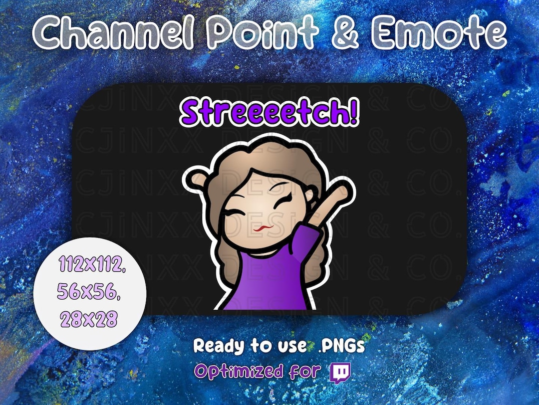 STRETCH Fun Twitch Reward, Blonde Curly Wavy Hair Girl Channel Point ...