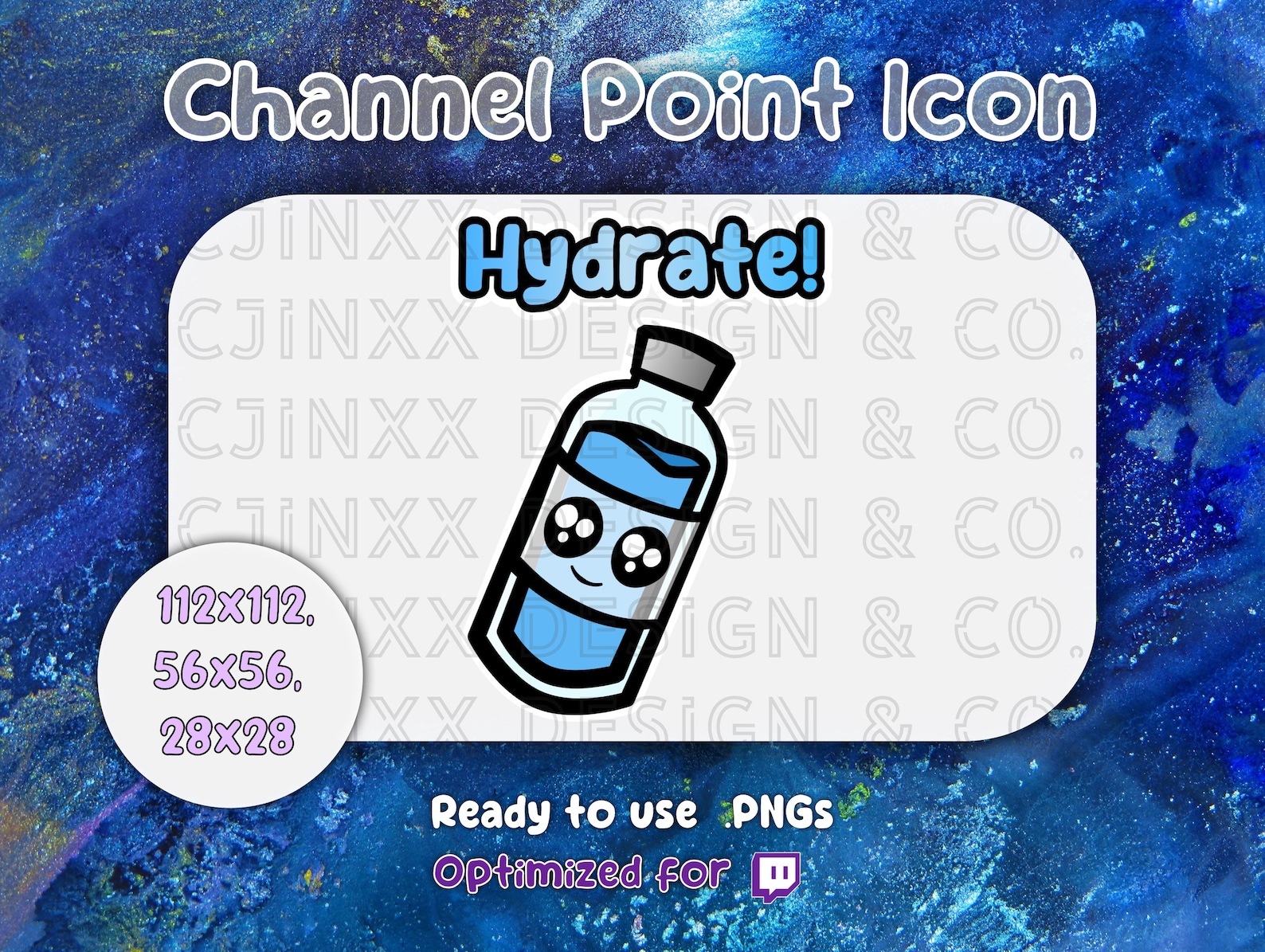 HYDRATE Channel Point Twitch Reward, Engage Your Community, Cute Fun ...
