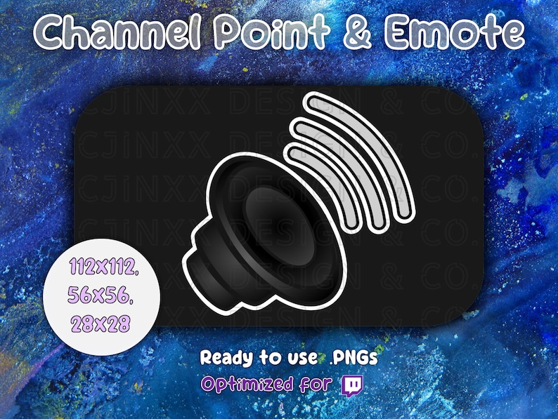 Twitch PLAY A SOUND Channel Point Reward Icon, Speaker Emote, Fun ...