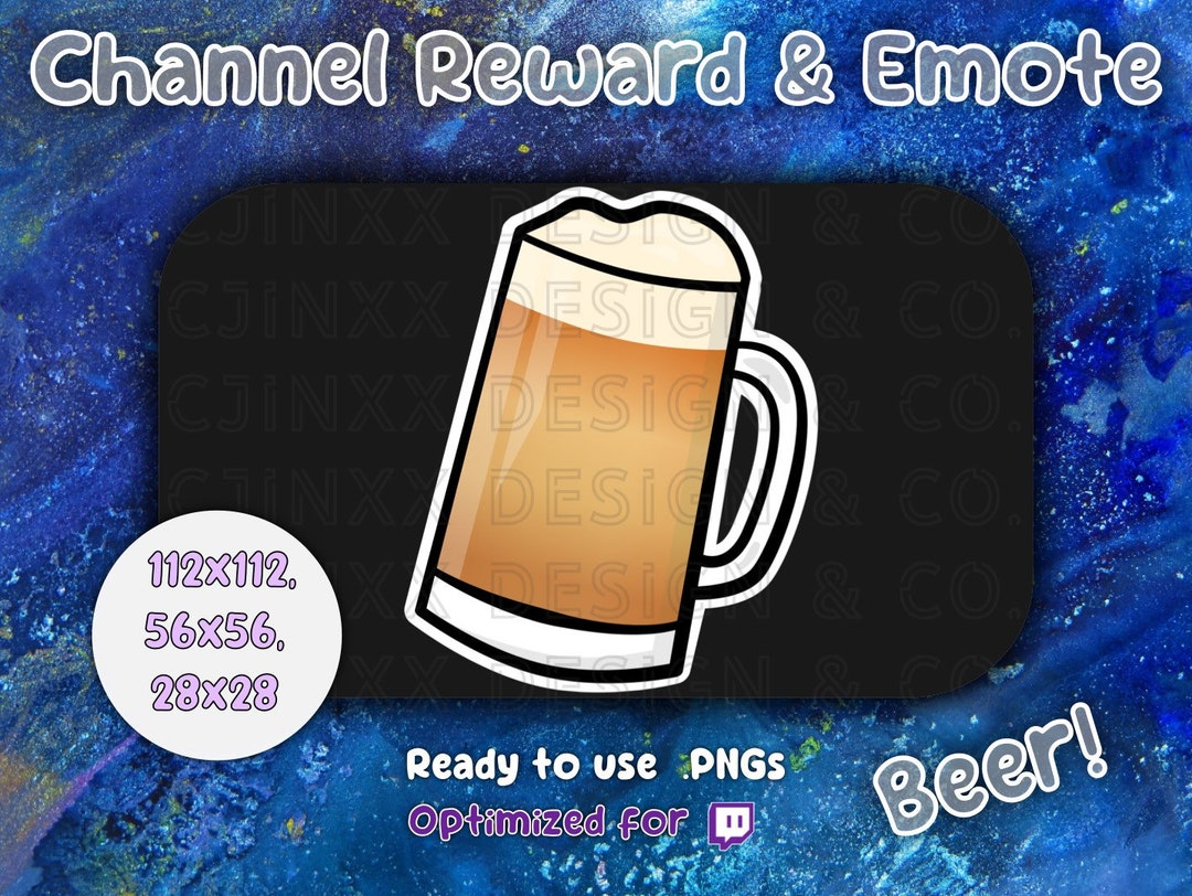 BEER Tankard Twitch HYDRATE Channel Point Reward, Cute Alcohol Glass ...