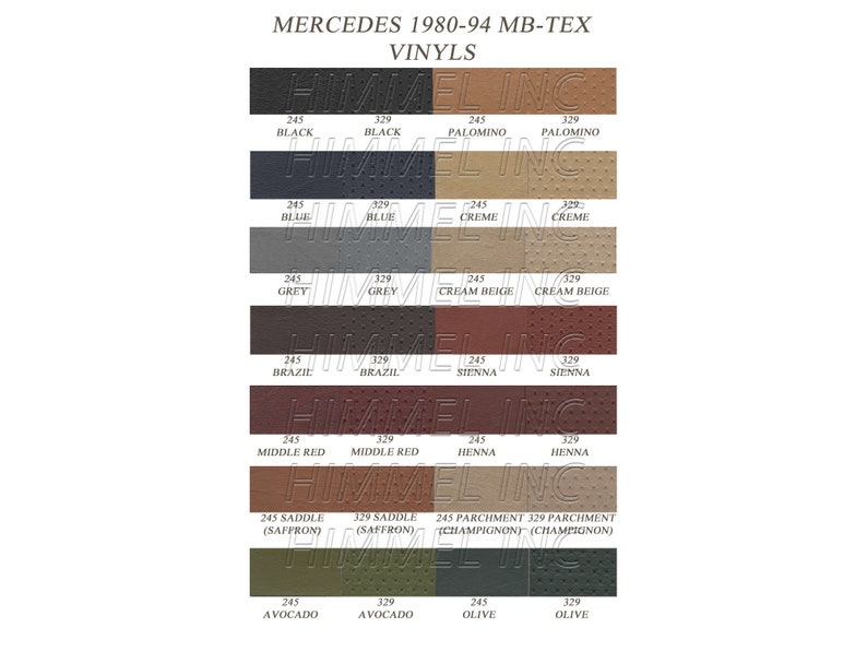 Handmade Mercedes Benz R107 380SL 1980-1985 MB-TEX German Vinyl Seat ...