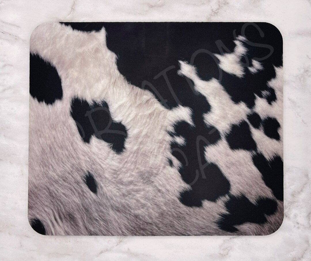 Cow Print Mouse Pad | Office | Desk | Work - Etsy