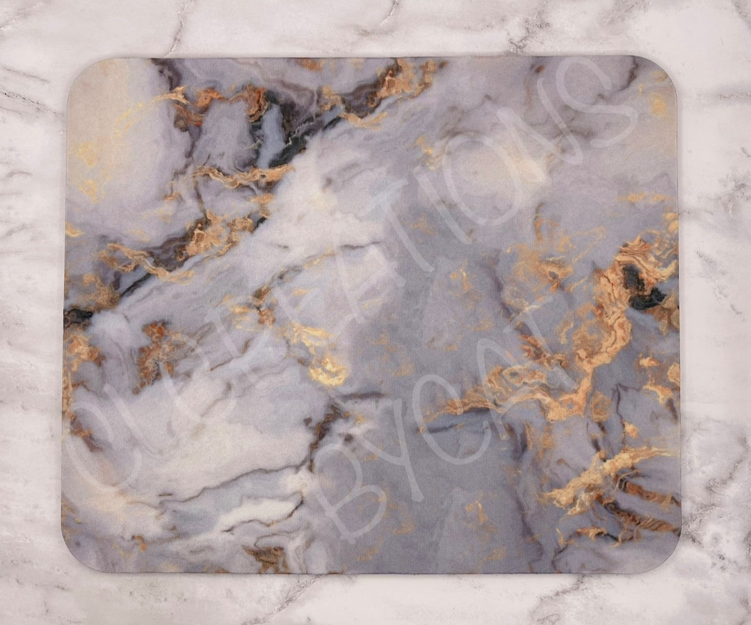 White Marble Mouse Pad | Office | Desk | Work - Etsy