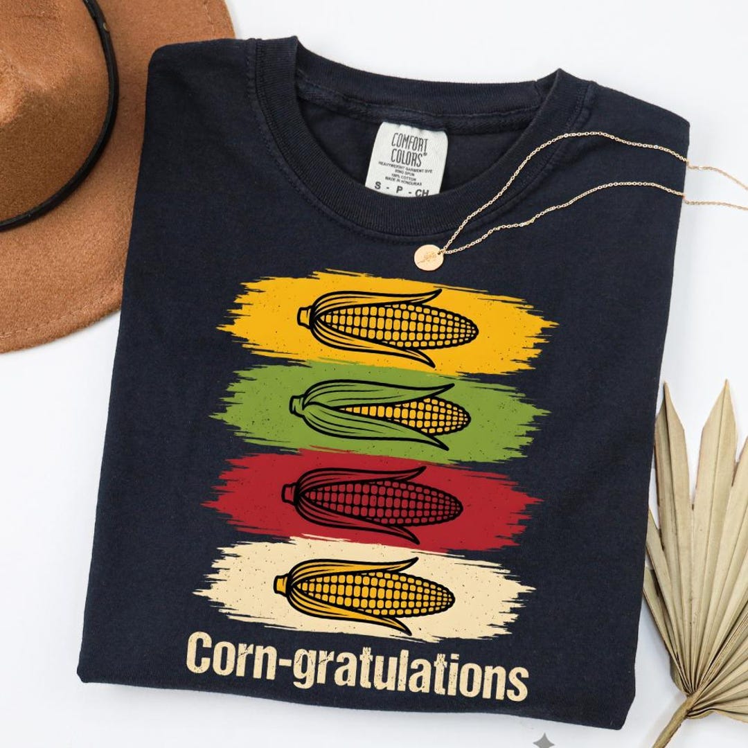 Corn-gratulations Shirt, Retro Distressed Corn, Funny Farm Pun ...