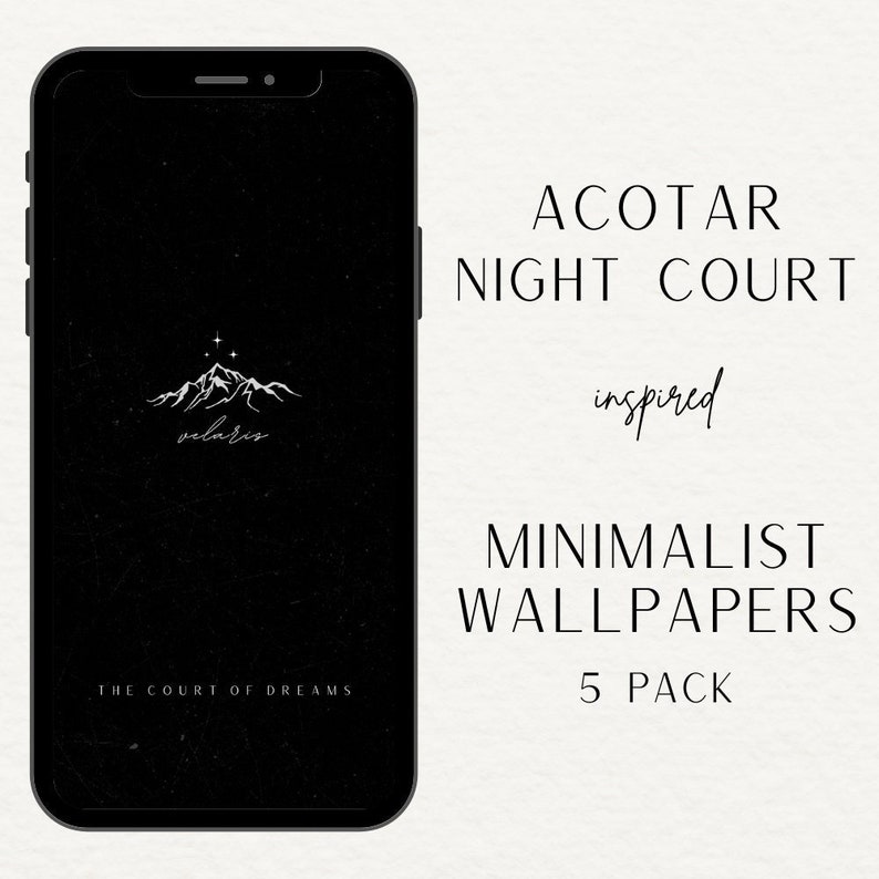Minimalist ACOTAR + Night Court Inspired Wallpapers - Etsy