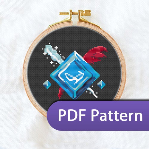 Blue Mage Job Stone FFXIV FF14 Endwalker Cross Stitch Pattern PDF ...