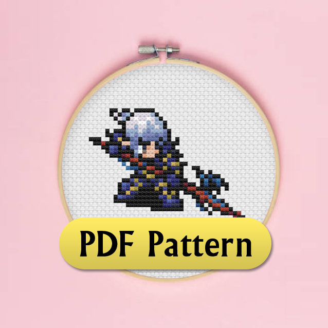 Estinien Sprite FFXIV FF14 Endwalker Cross Stitch Pattern PDF ...