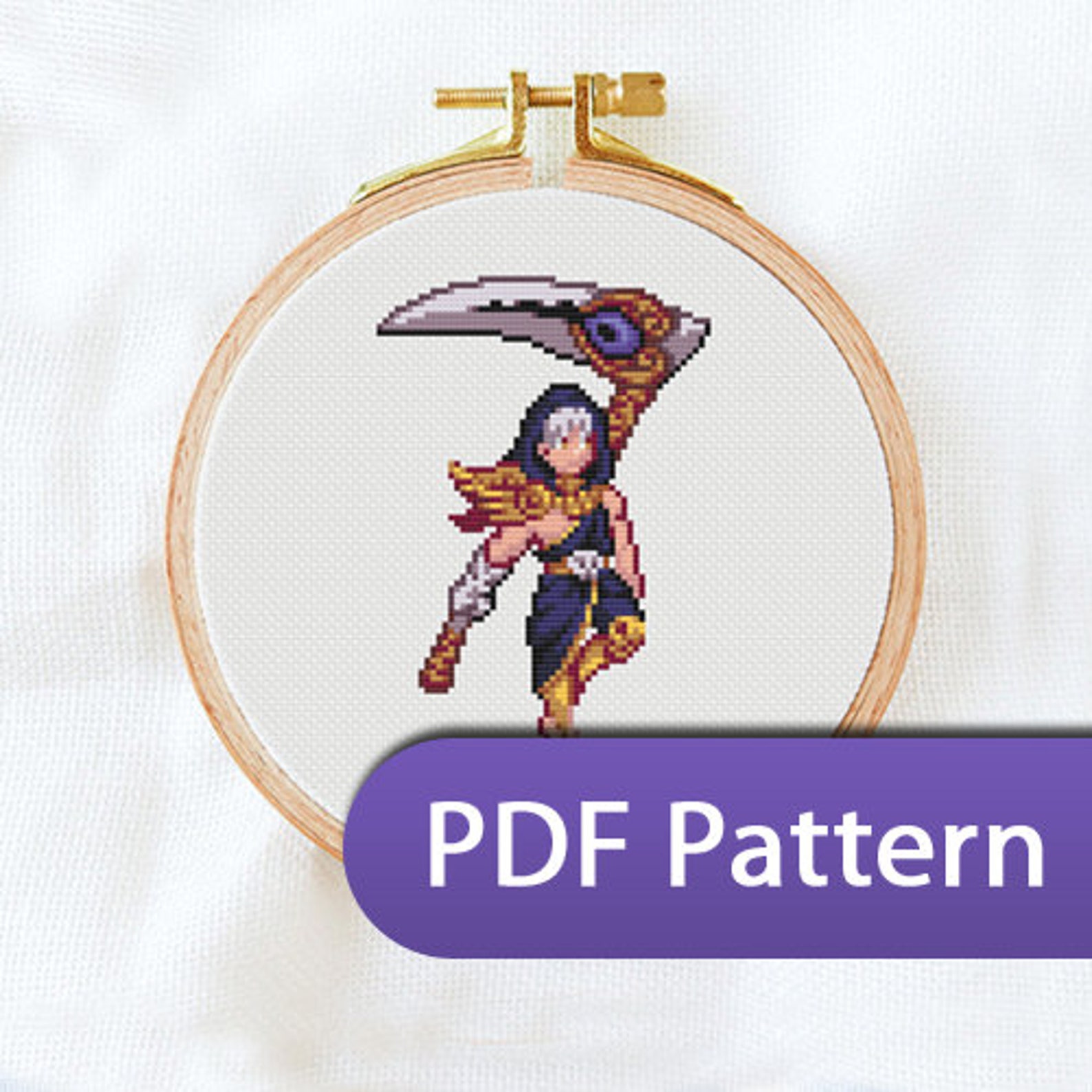 Thanatos Sprite Hades Game Cross Stitch Pattern PDF Downloadable - Etsy