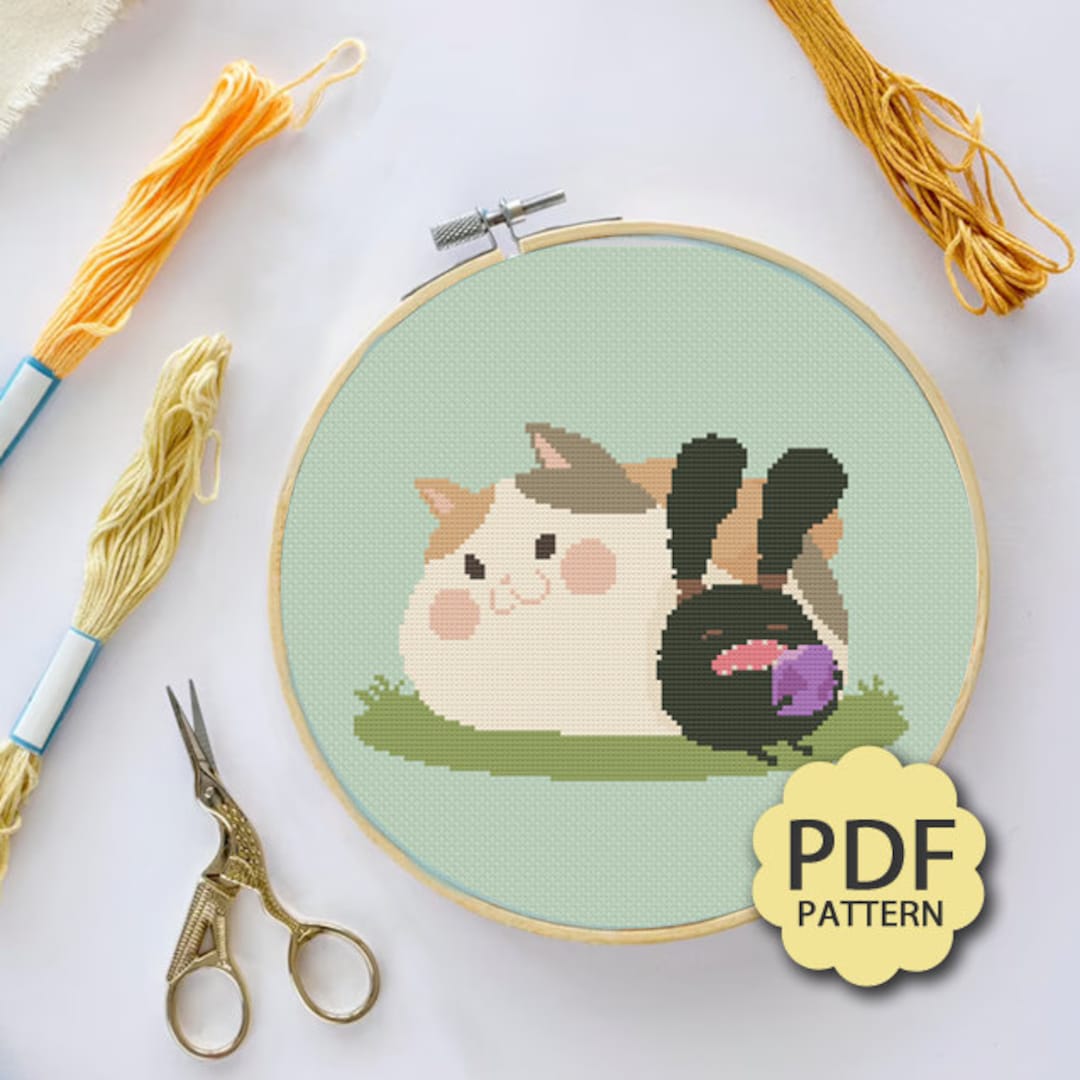Cute Fat Cat and Spriggan - FFXIV FF14 - Cross Stitch Pattern PDF ...