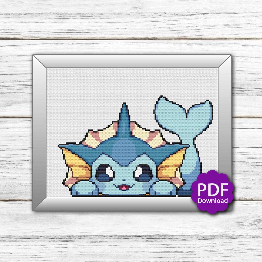 Popup Eevee Evolutions Pokemon Cross Stitch Pattern PDF Downloadable - Etsy