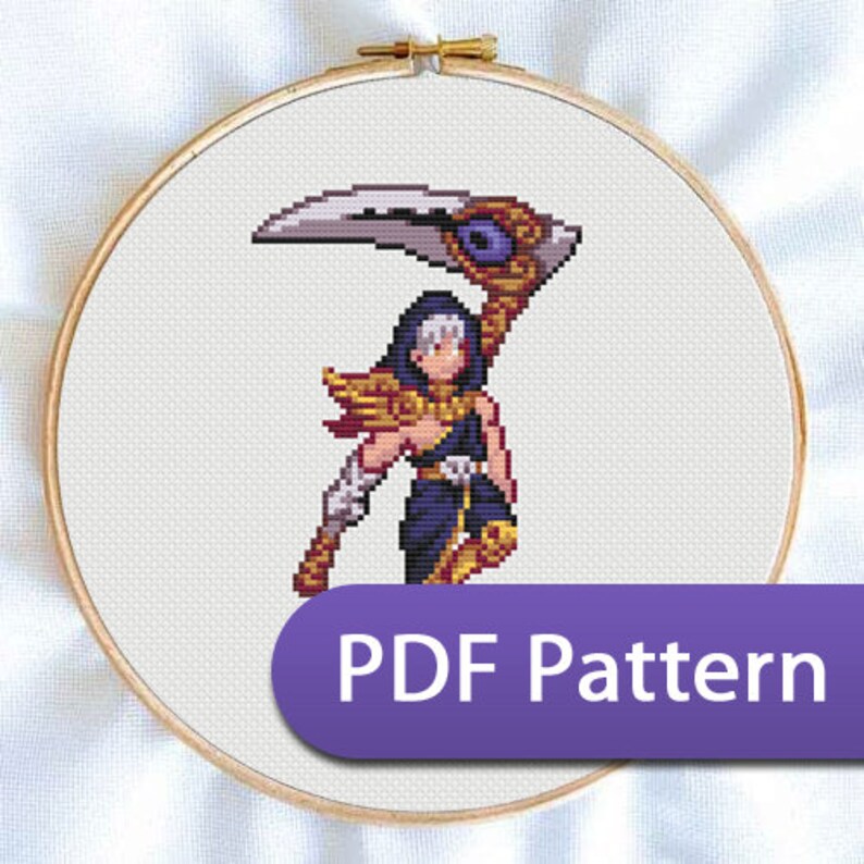 Thanatos Sprite Hades Game Cross Stitch Pattern PDF - Etsy