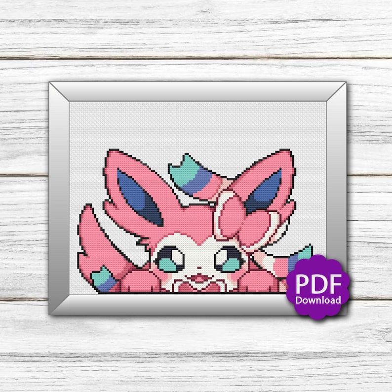 Popup Eevee Evolutions Pokemon Cross Stitch Pattern PDF - Etsy