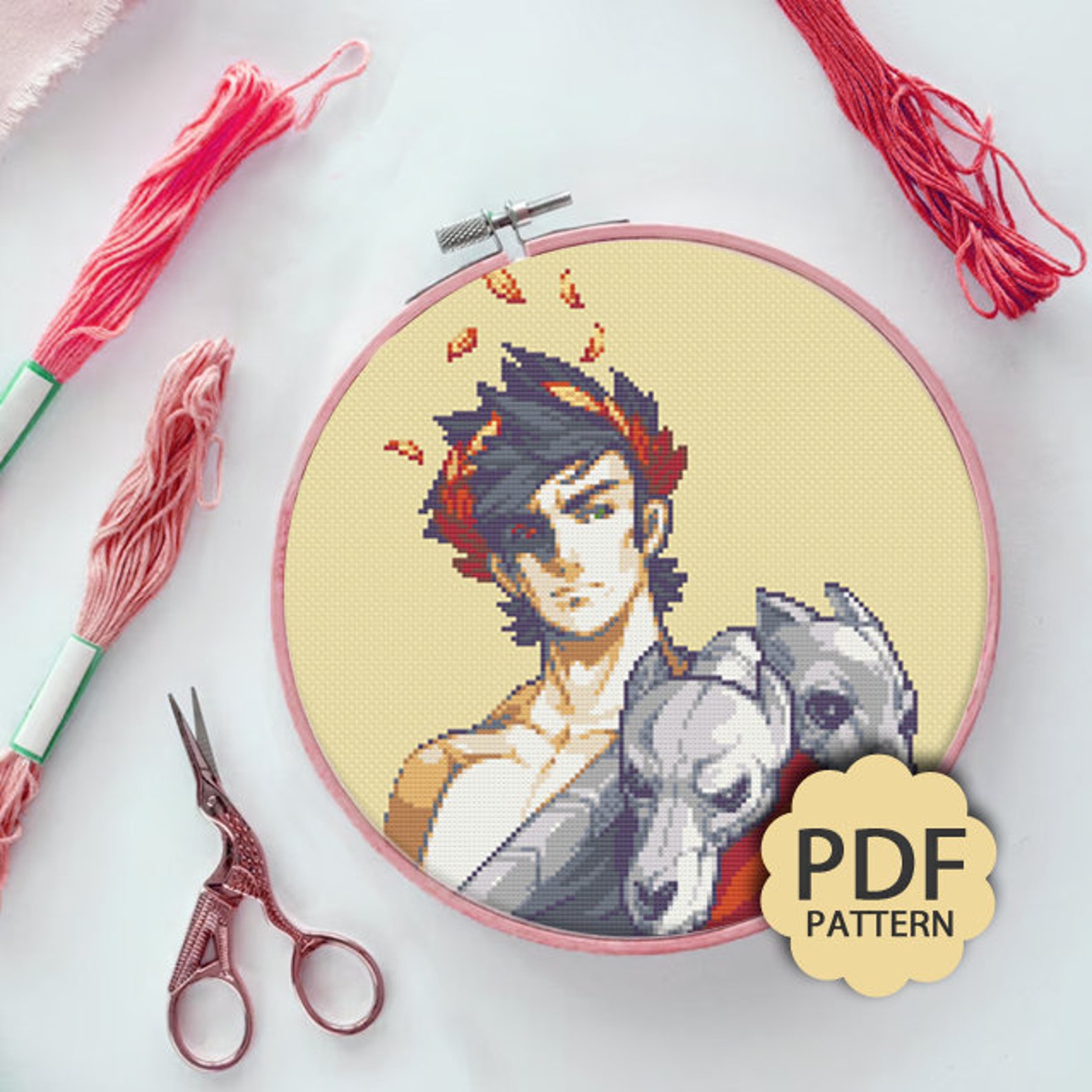 Zagreus - Hades Game - Cross Stitch Pattern PDF Downloadable - Etsy