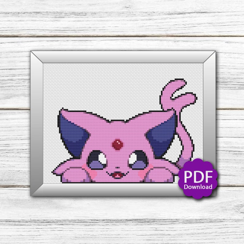 Popup Eevee Evolutions Pokemon Cross Stitch Pattern PDF - Etsy