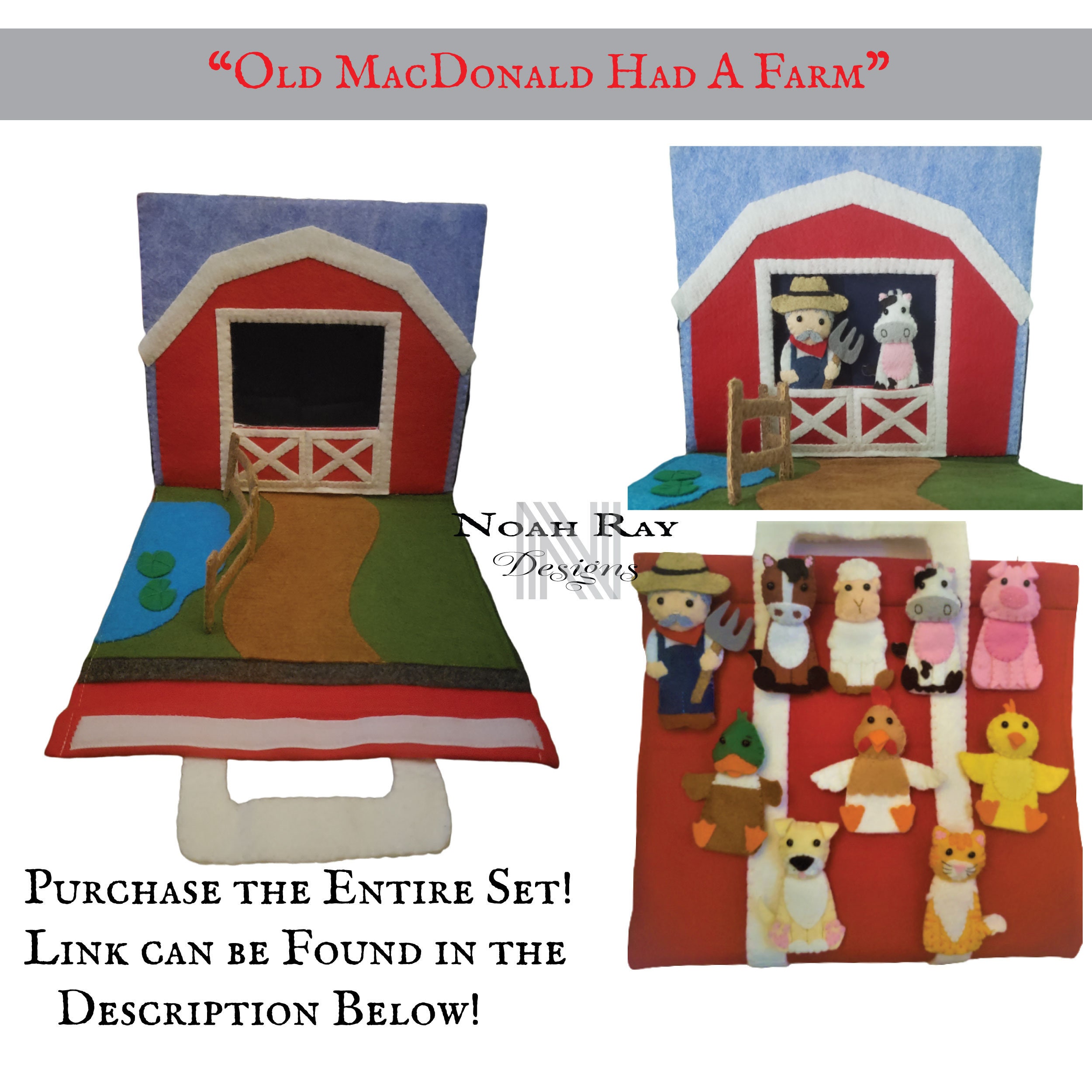 Farmer Finger Puppet Sewing Pattern-old Macdonald Finger Puppet Pattern ...