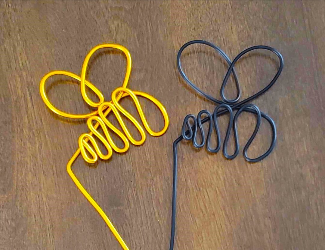 Wire Bee, Plant Pot Decor, Flower Decor, Bee Stake, Bee Decor - Etsy