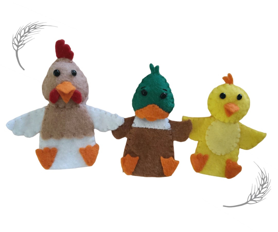 Farm Animal Finger Puppet Pattern-duck Finger Puppet-chicken Finger ...