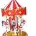 Red & Gold 3D Circus Carousel, Carousel Horse Cake Topper, Circus Party ...