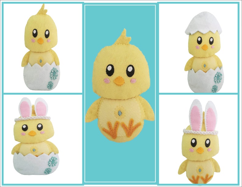 Spring Chick Plush Sewing Pattern, Easter Plush PDF, Chick SVG Download ...