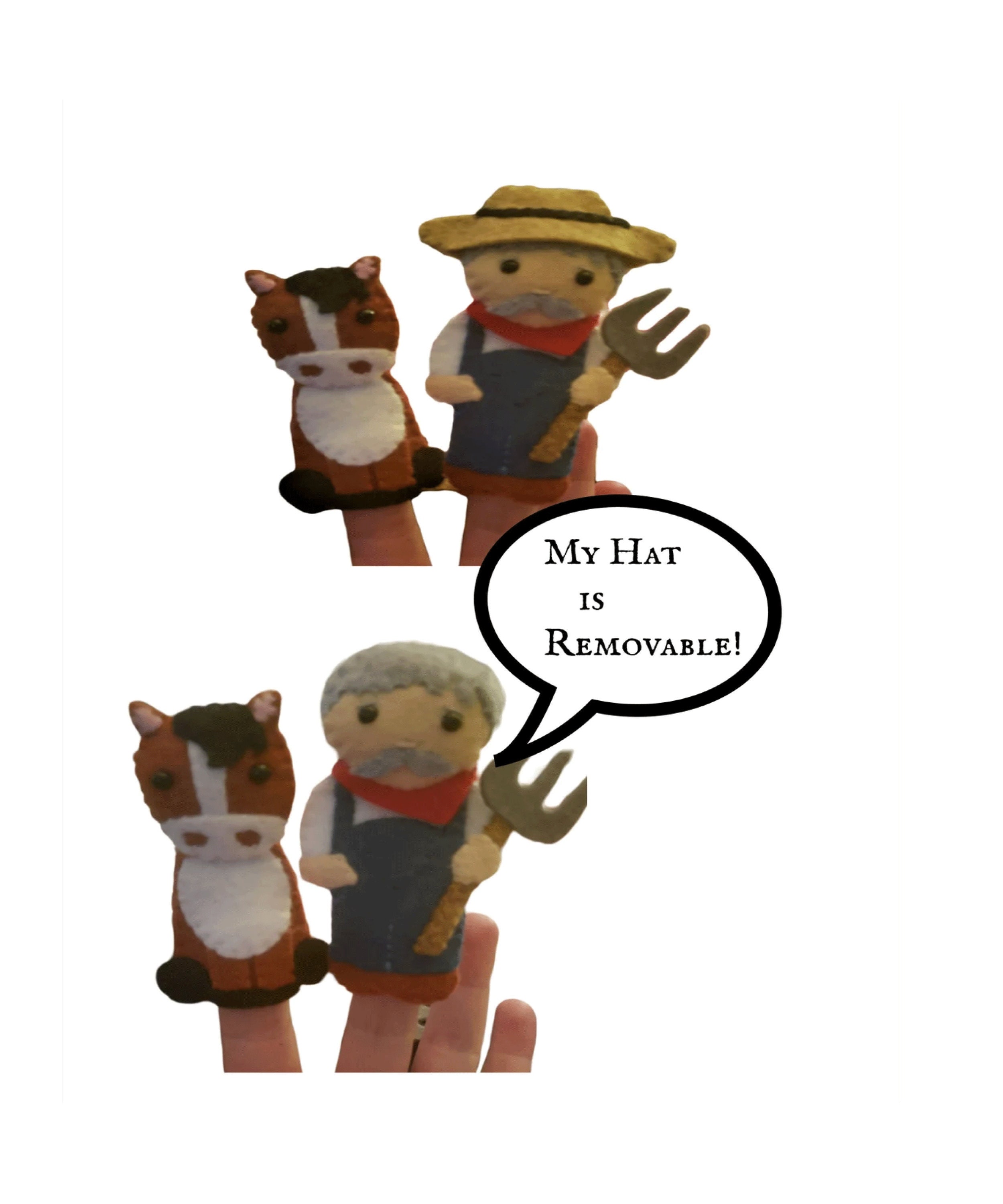 Felt Farm Animal Sewing Pattern-farm Finger Puppet Pattern-farm Animal ...