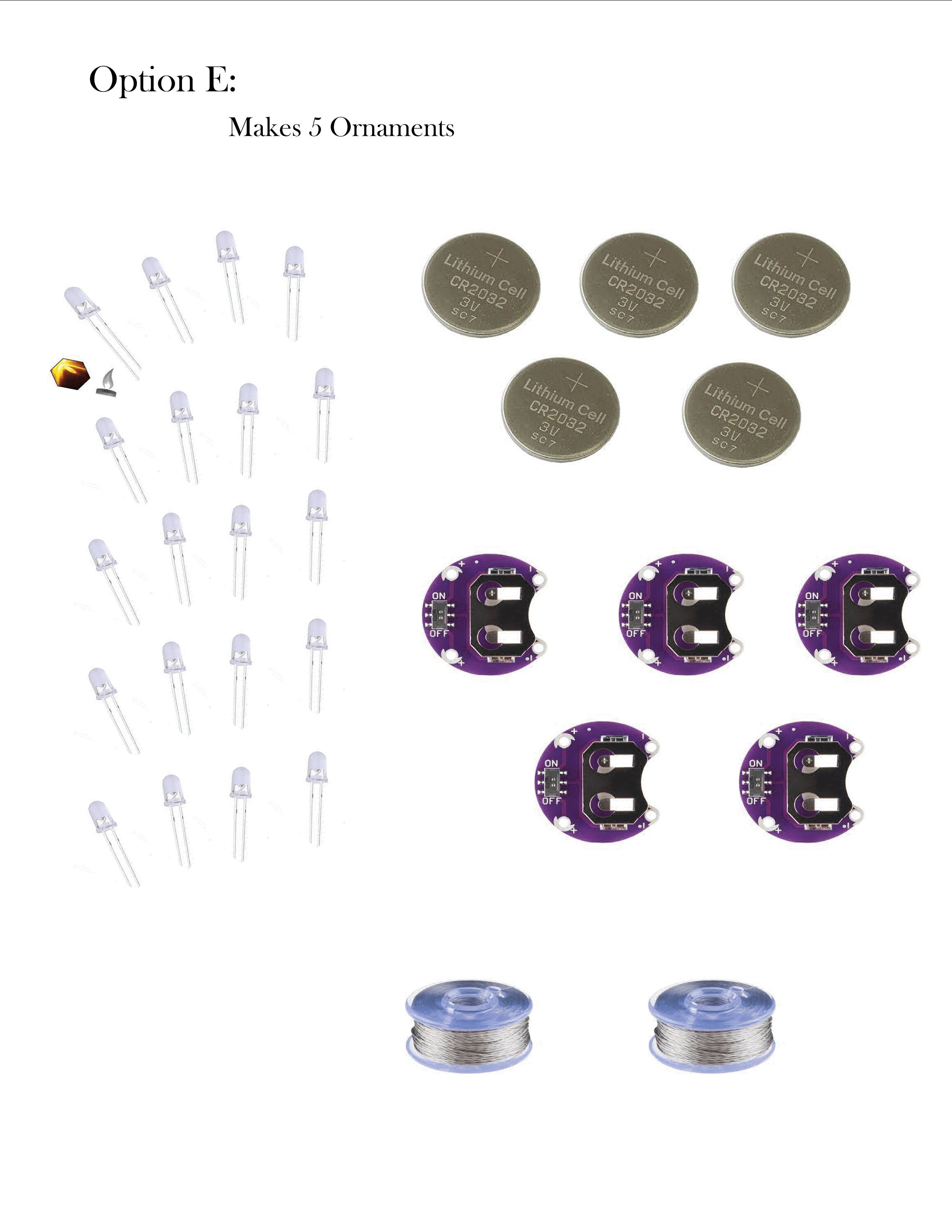 LED Sewing Kit-3mm Yellow Twinkle LEDS, Conductive Sewing Thread ...