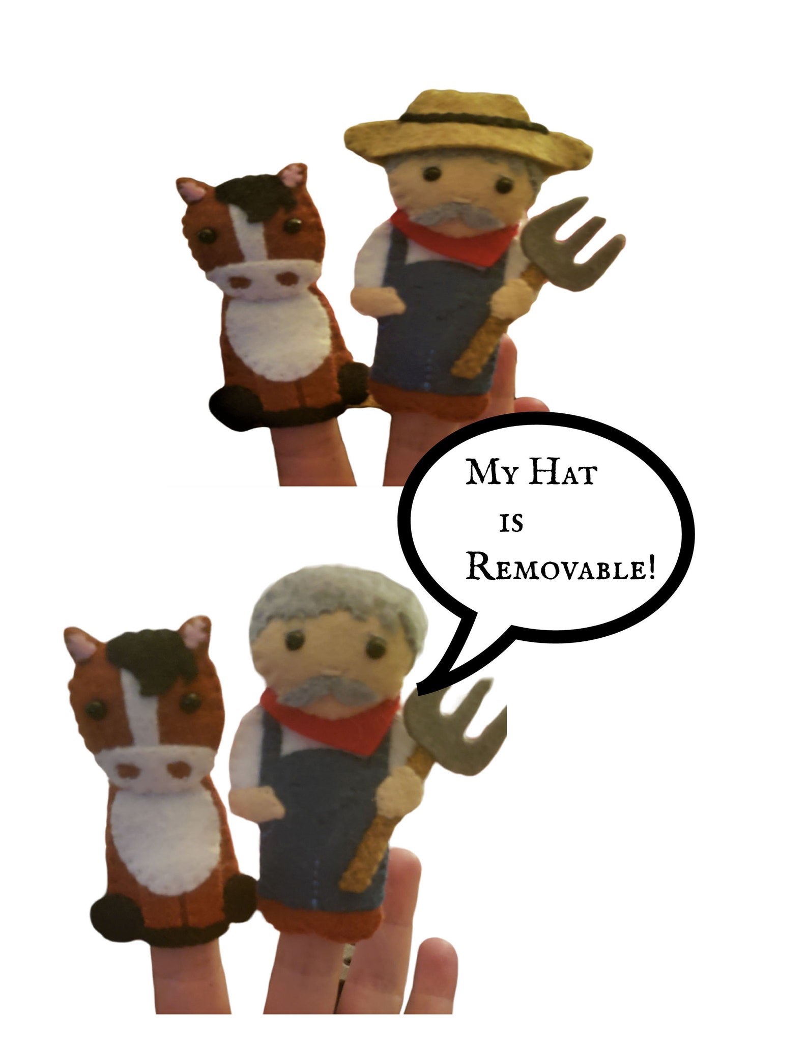 Farmer Finger Puppet Sewing Pattern-old Macdonald Finger Puppet Pattern ...