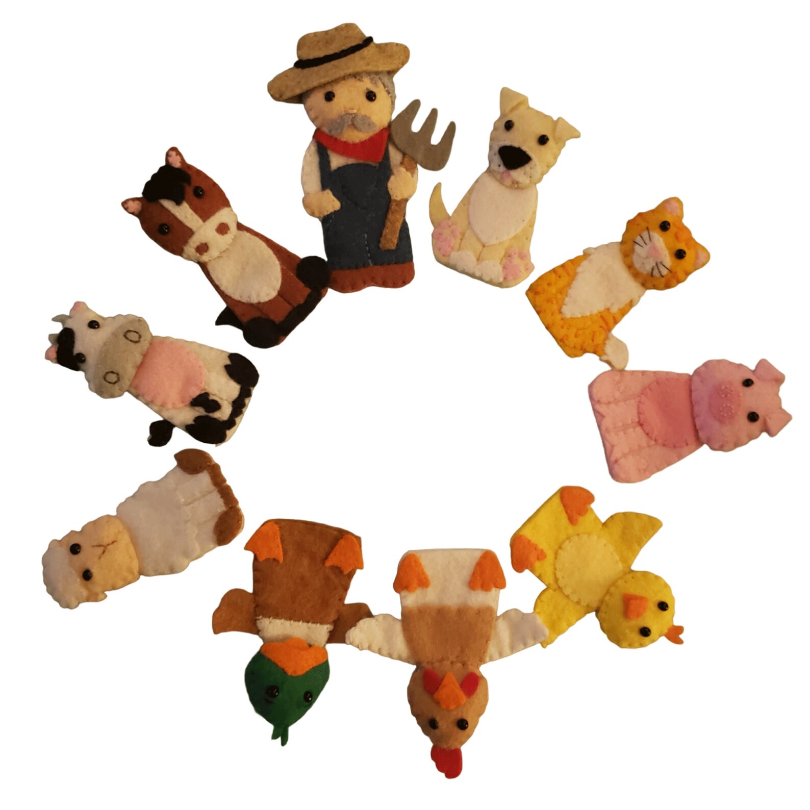 Felt Farm Animal Sewing Pattern-farm Finger Puppet Pattern-farm Animal ...