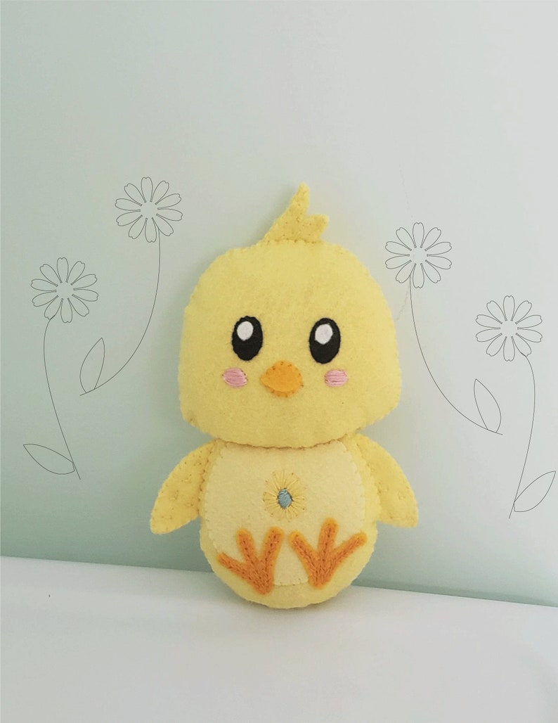 Spring Chick Plush Sewing Pattern, Easter Plush PDF, Chick SVG Download ...