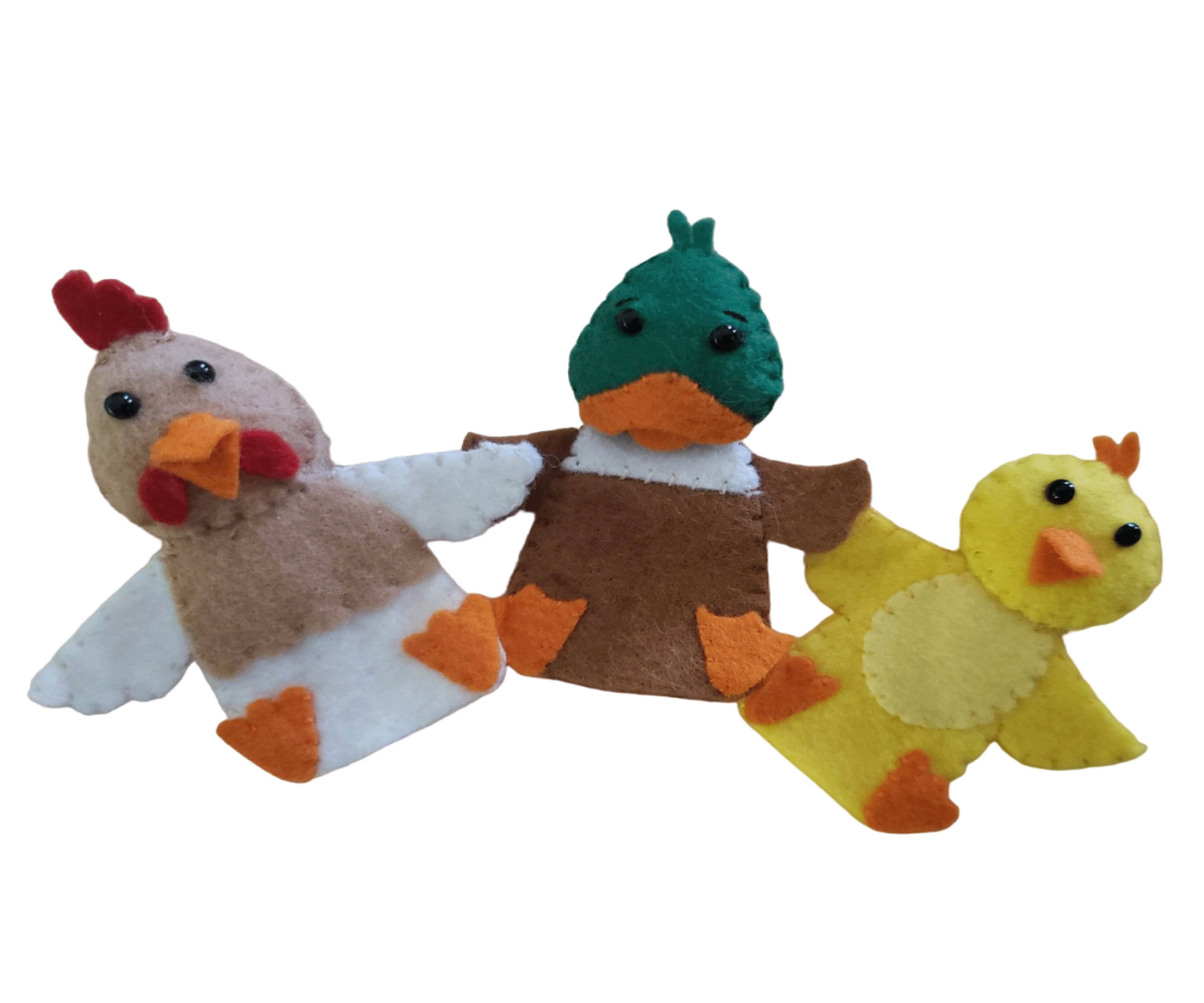 Farm Animal Finger Puppet Pattern-duck Finger Puppet-chicken Finger ...