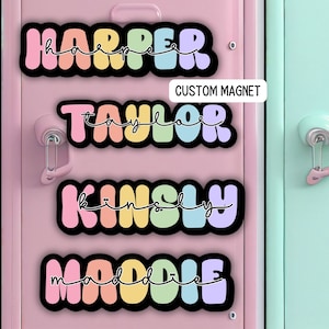 Custom Name Magnet, Personalized Magnet, Name Magnet, Locker Magnet ...