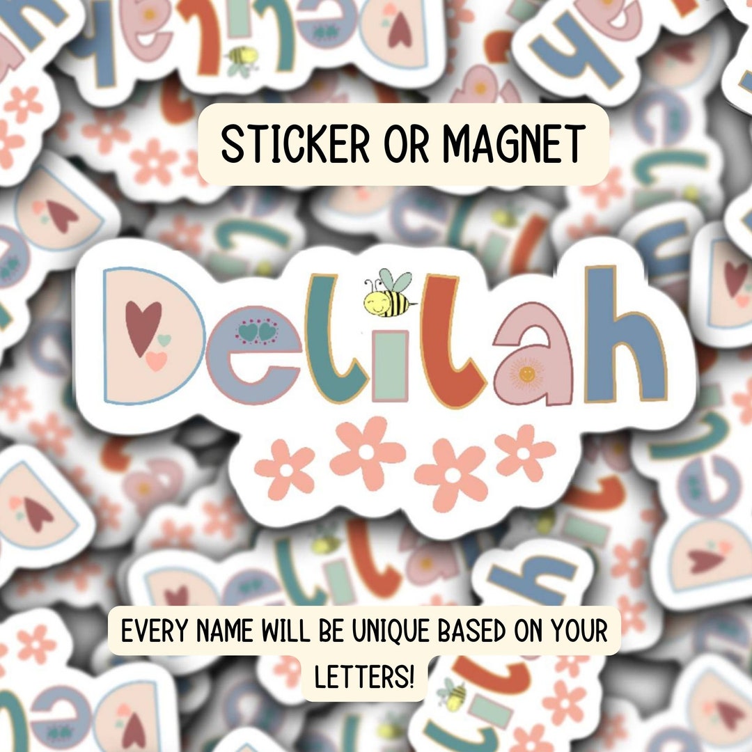 Kids Name Sticker, Personalized Name Stickers, Custom Name Stickers ...