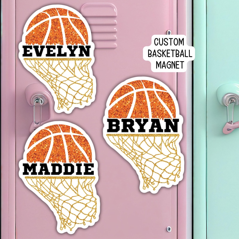 Basketball Name Magnets - Etsy