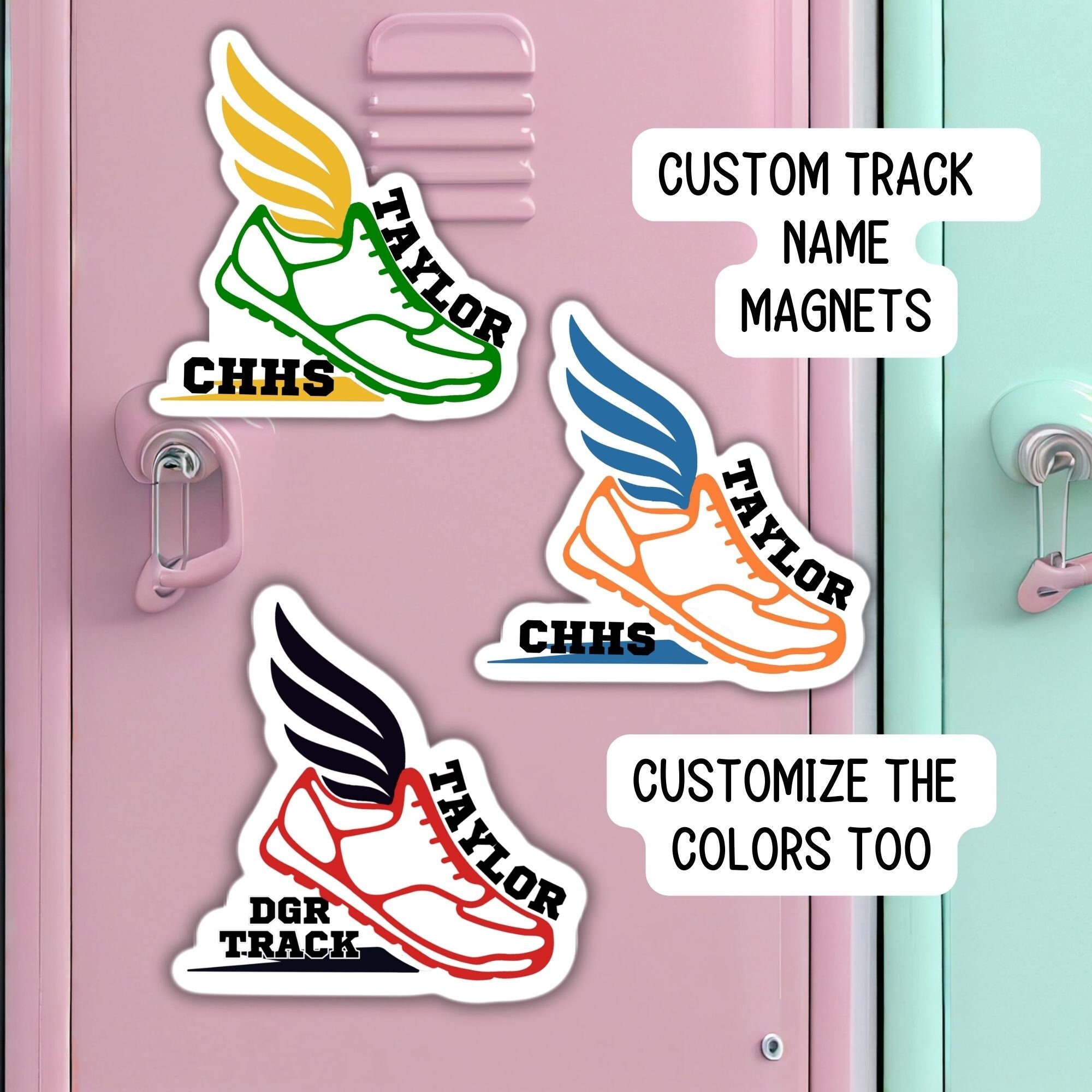Track and Field Cross Country Custom Name Magnet Track Team School ...