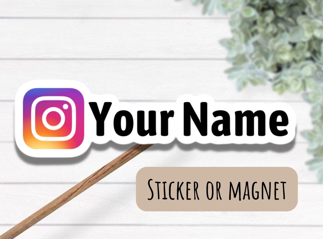 Instagram Handle Sticker, Business Sticker, Social Media Sticker ...