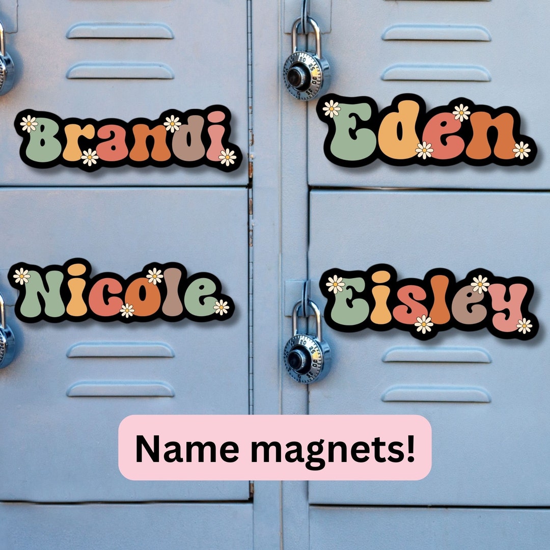 School Locker Magnet Custom Name Magnet Personalized Magnet Name Magnet ...