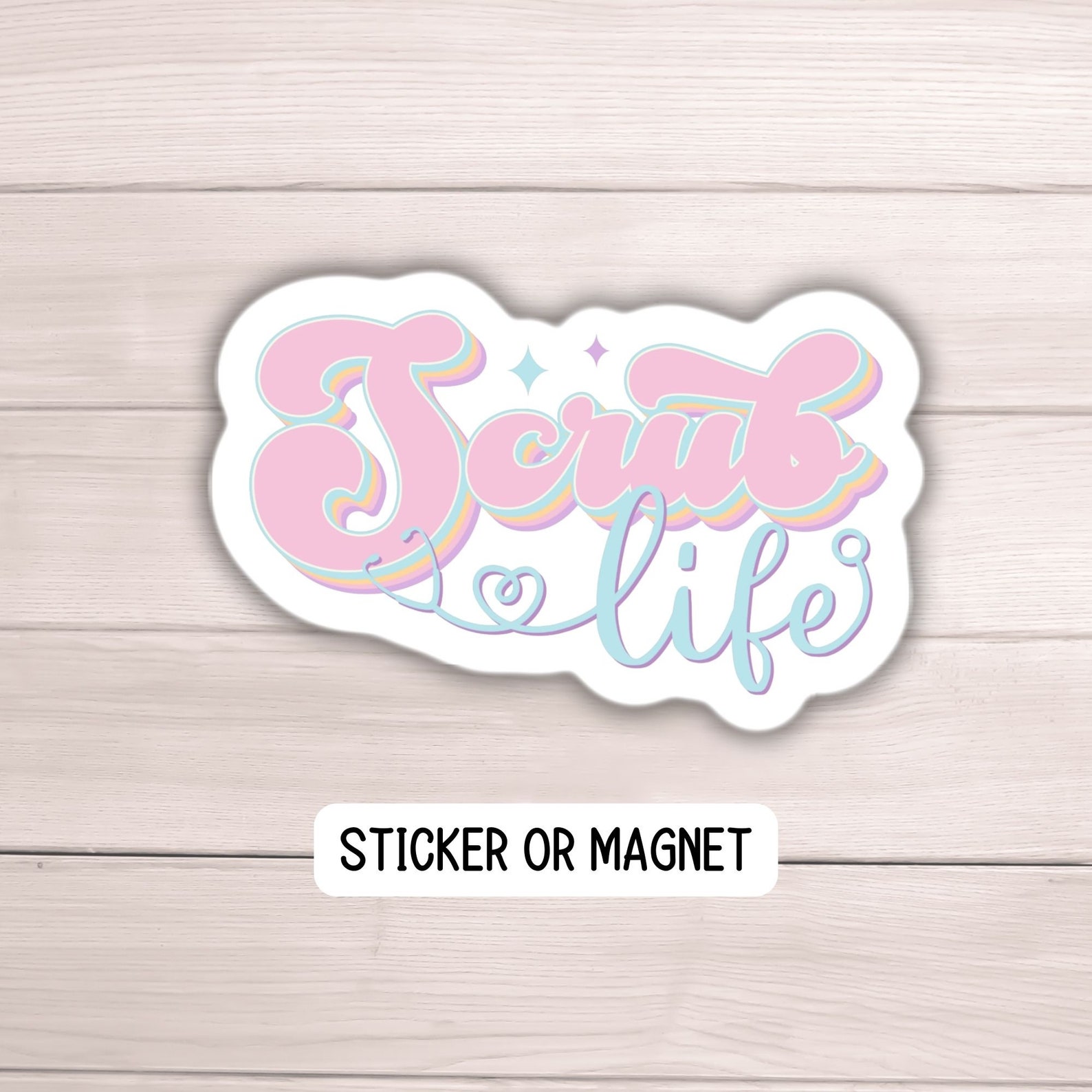 Scrub Life Nurse Sticker RN LVN CNA, Nurse Gift Nurse Magnet Healthcare ...