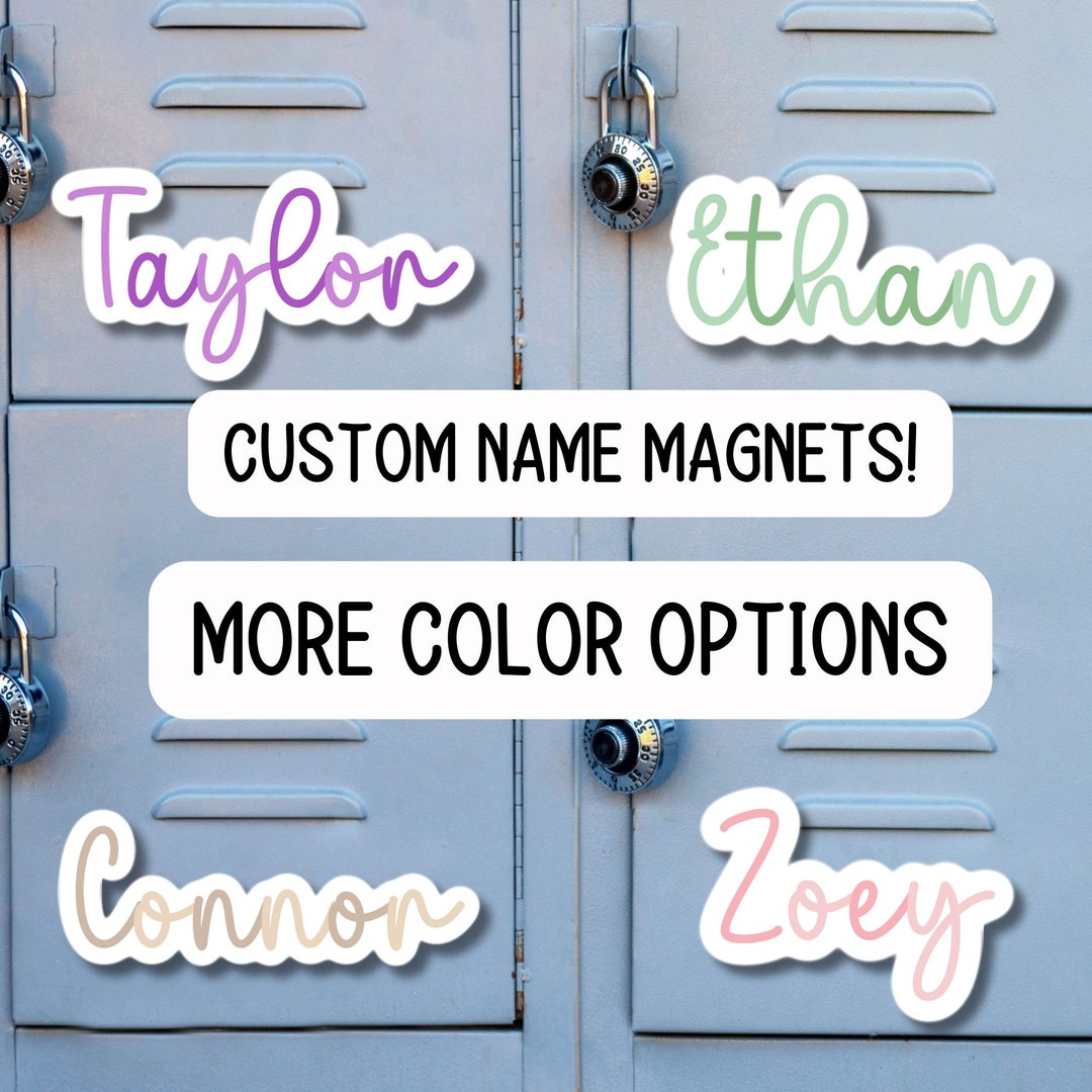 Custom Name Magnet, Personalized Magnet, Name Magnet, Locker Magnet ...