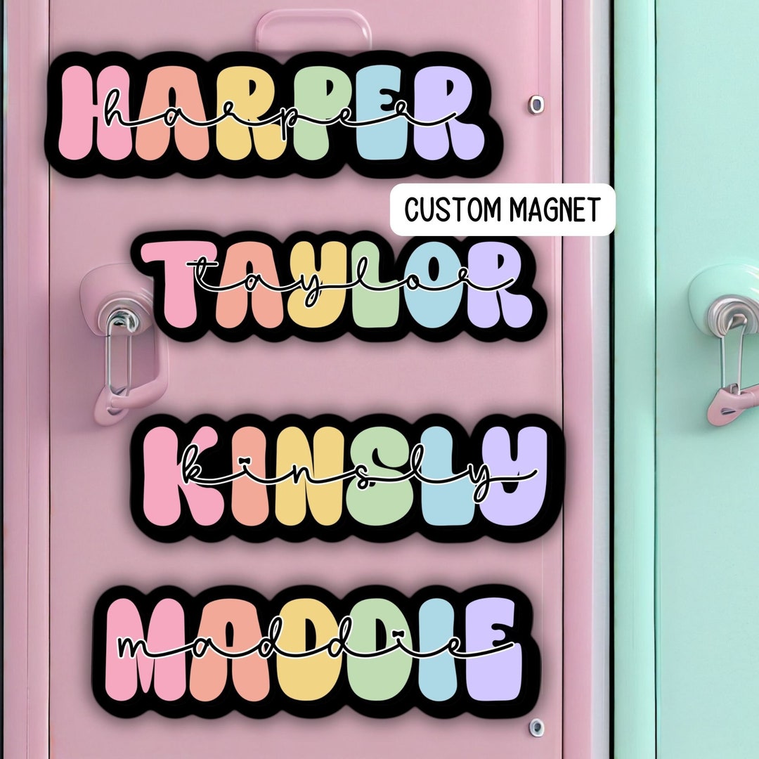 Custom Name Magnet, Personalized Magnet, Name Magnet, Locker Magnet ...