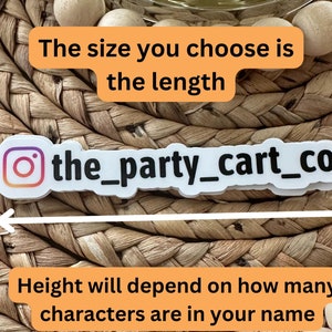 Instagram Name Sticker, Social Media Sticker, Instagram Sticker, User ...