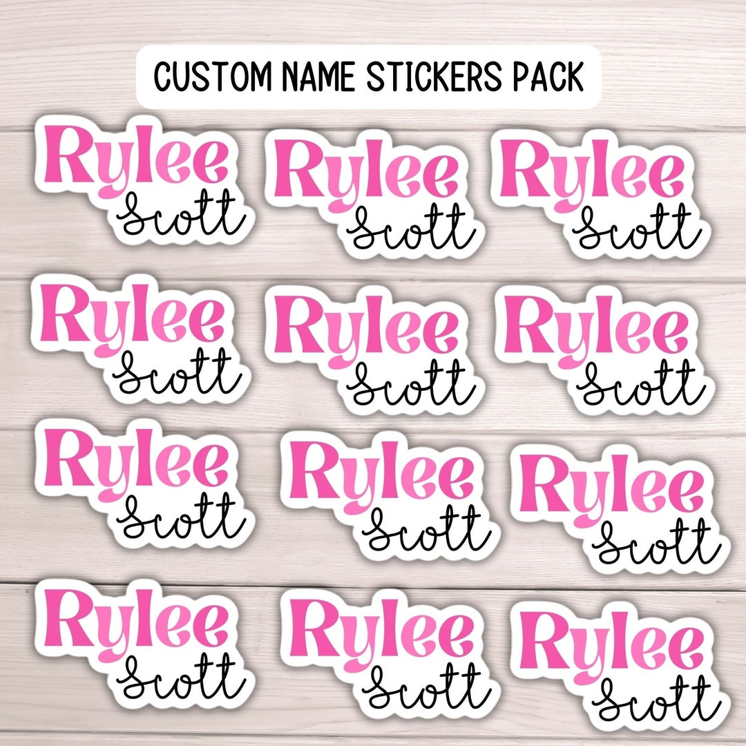 Custom Name Sticker Name Label Kids Name Name Sticker Personalized Name ...
