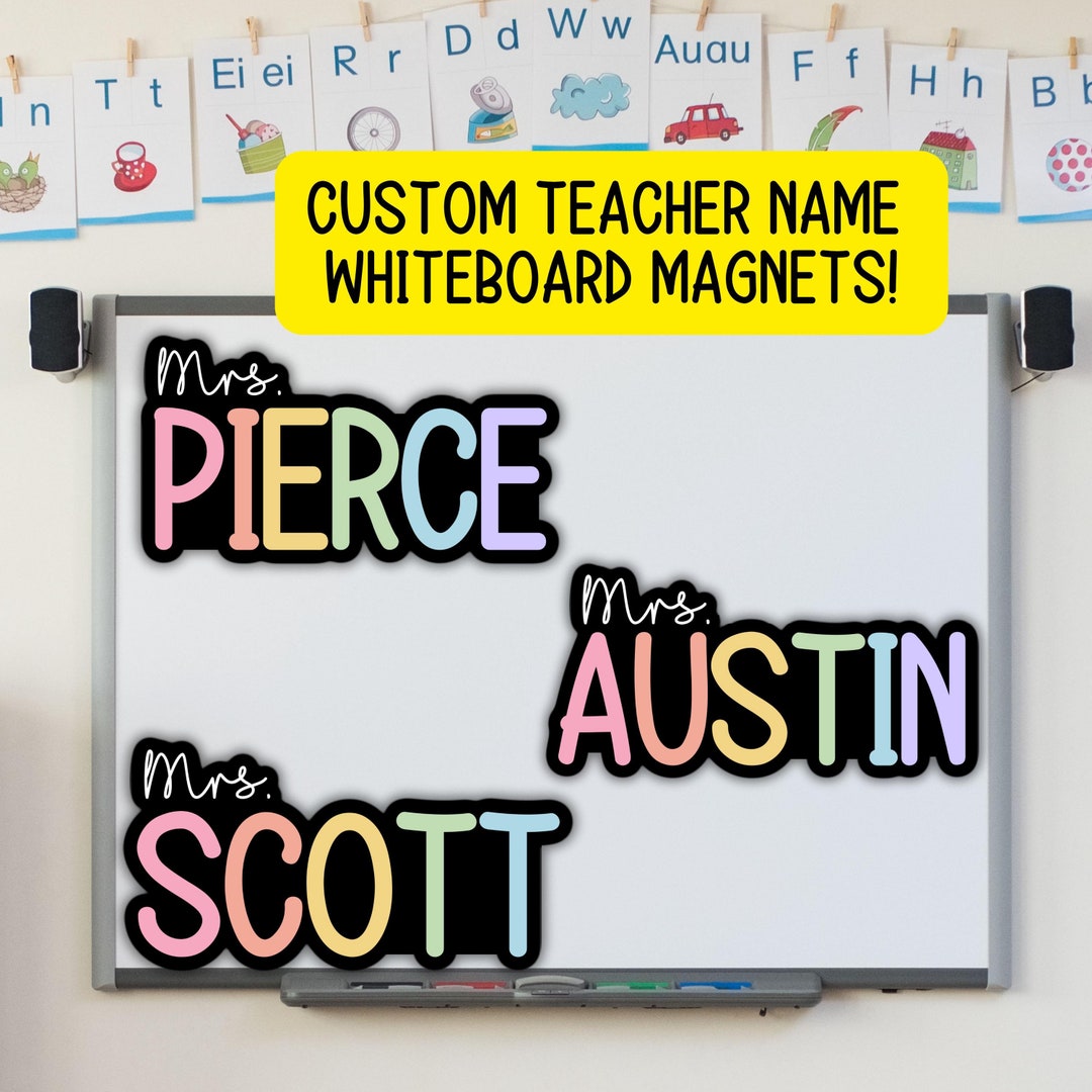 Custom Teacher Magnet Classroom Magnet Gift Teacher Name Personalized ...