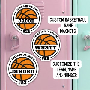 Custom Basketball Magnet Basketball Team Gifts Basketball Team Name ...