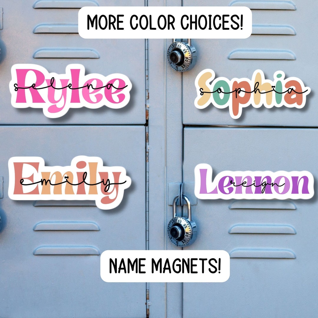 Custom Name Magnet, Personalized Magnet, Name Magnet, Locker Magnet ...