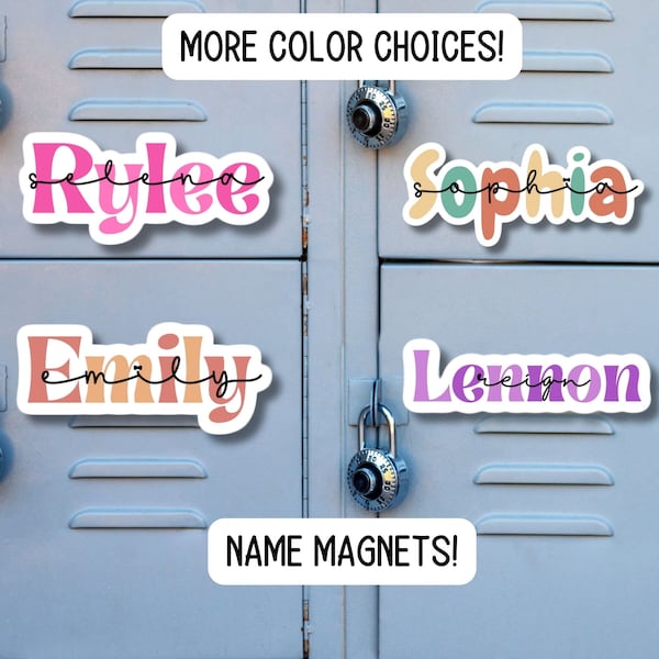Personalized Locker Name Magnet - Etsy
