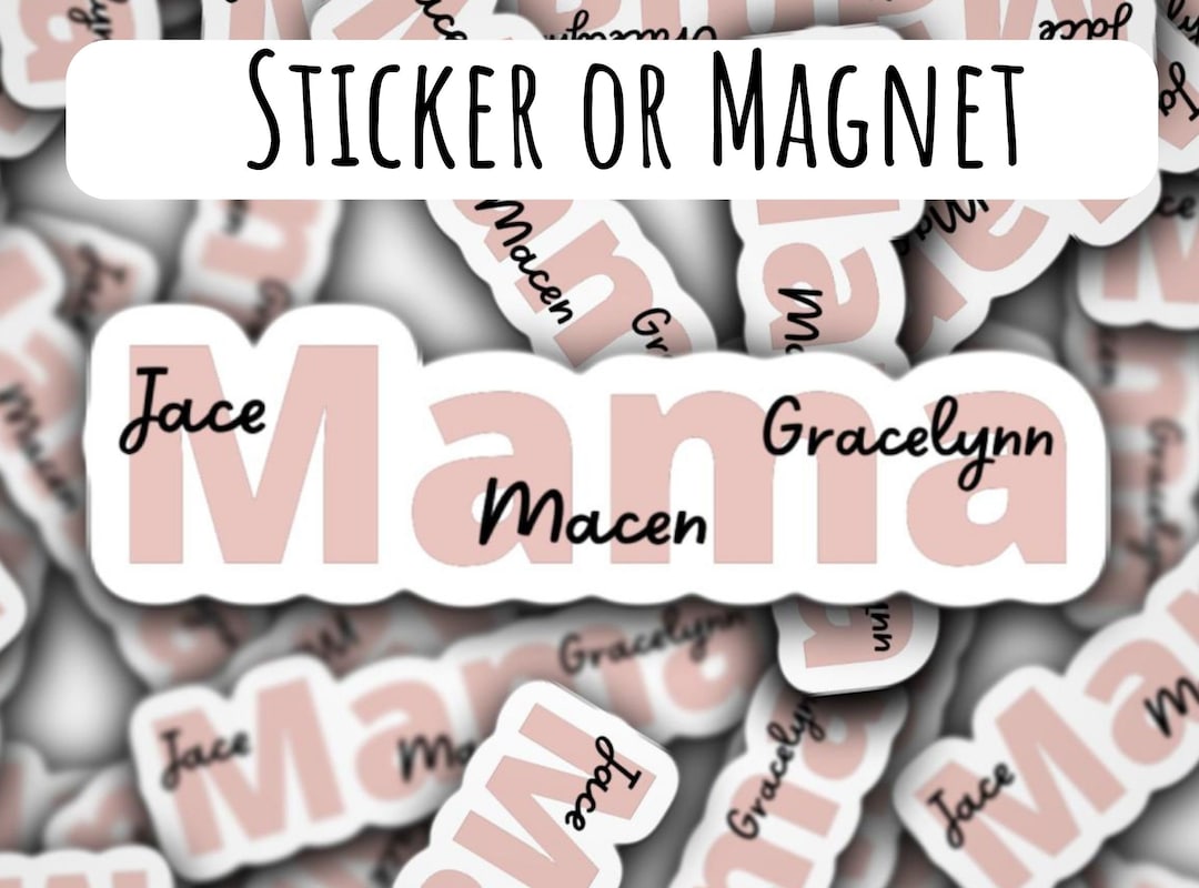 Personalized Mama Sticker, Mothers Day Sticker, Custom Name Sticker ...