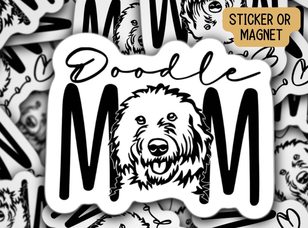Doodle Sticker, Golden Doodle Sticker, Goldendoodle Sticker ...