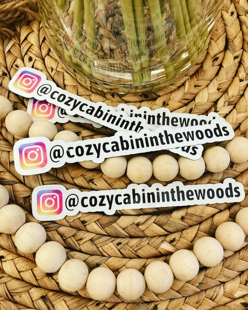 Instagram Name Sticker Social Media Sticker Instagram - Etsy