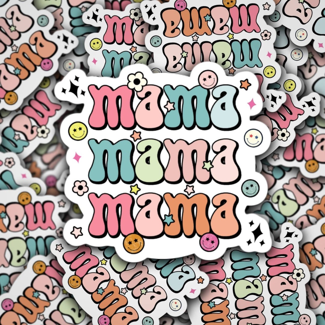 Retro Mama Sticker, Retro Mom Gift, Mama Aesthetic Sticker, Mama ...